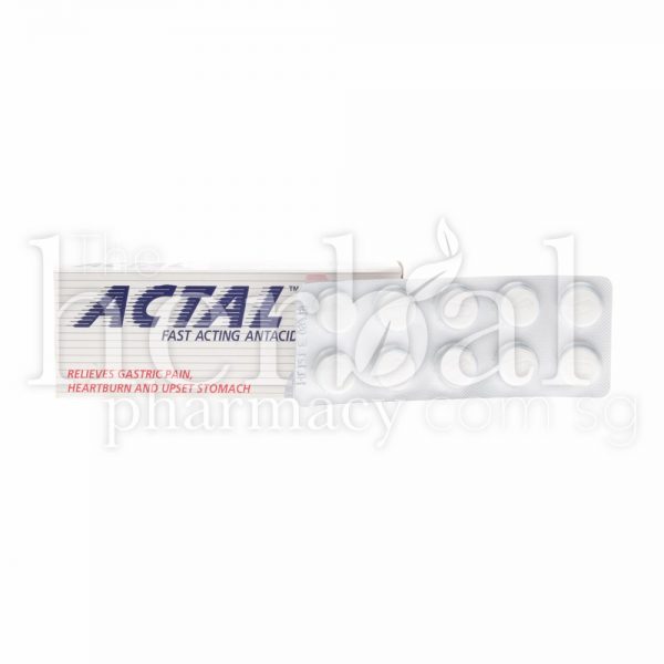 ACTAL FAST ACTING ANTACID 20 TABLETS - Theherbalpharmacy